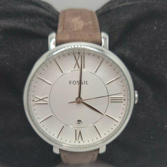 Fossil | Accessories | Fossiljacqueline Es378 Womens Tan Leather Analog ...